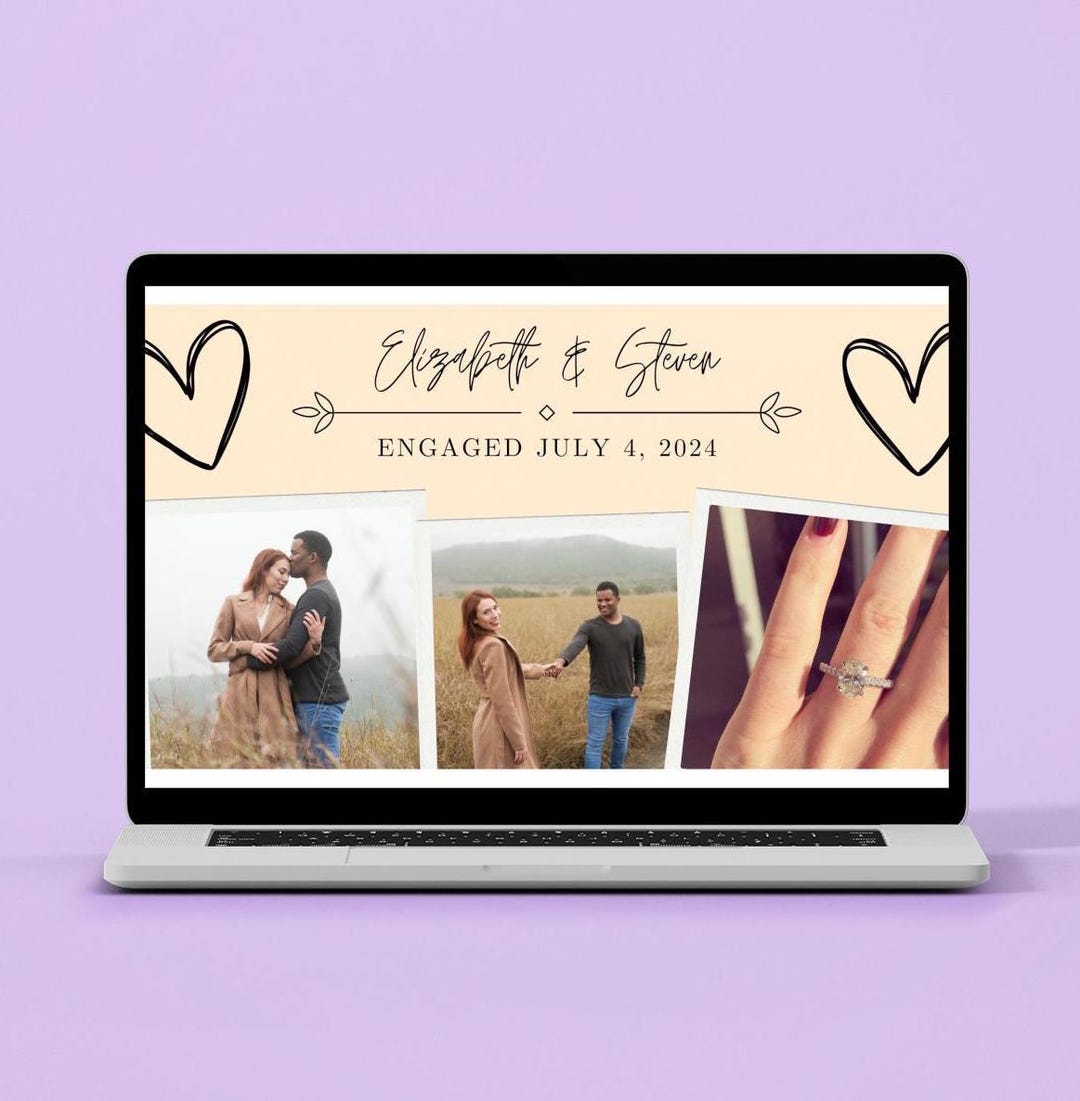 Wedding Slideshow Template Canva, Photo Slide Show Powerpoint, Canva ...