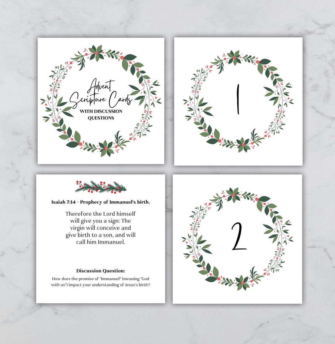 Printable Advent Verses, Printable Advent Devotional for Kids ...