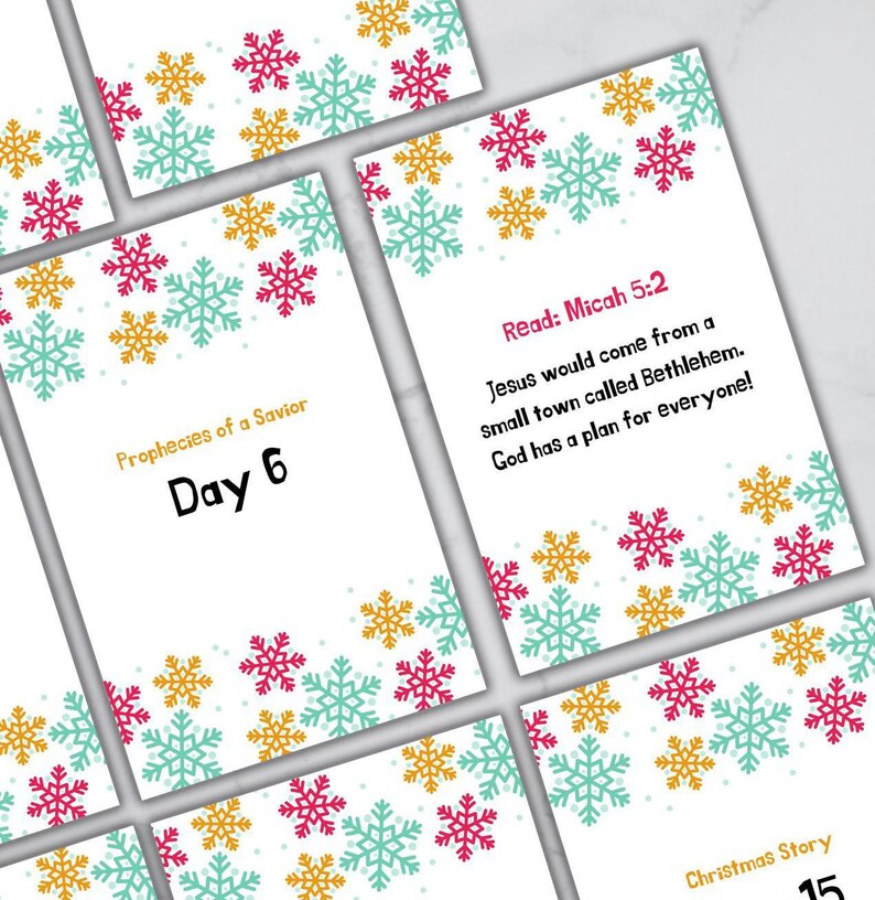 Advent Scripture Cards for Kids, Advent Cards for Kids, Advent Calendar ...