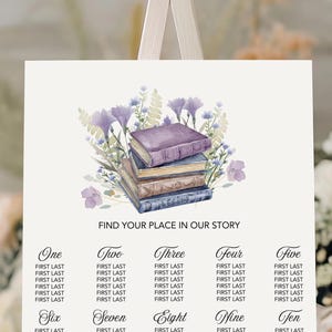 Wedding Seating Chart Template Printable, Book Seating Chart, Book ...