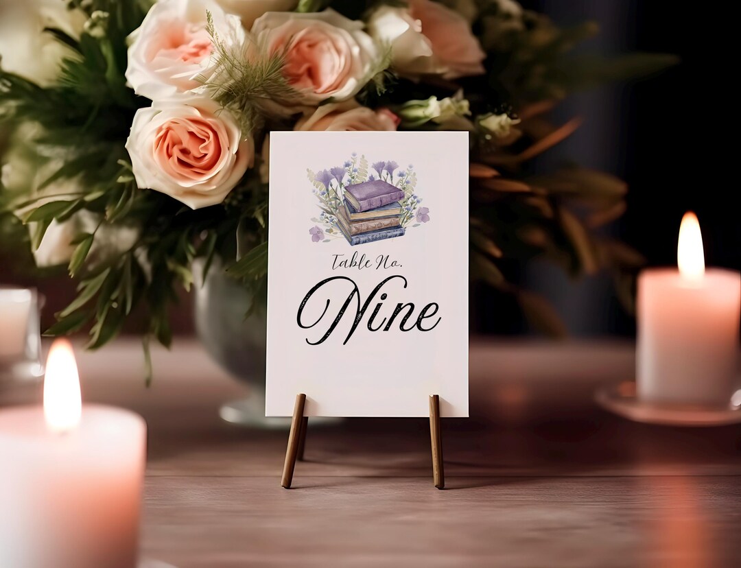 Canva Wedding Number Templates, Table Numbers Wedding Books, Book ...