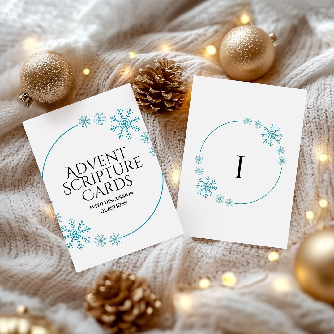 Christmas Scripture Cards, Printable Advent Verses, Printable Advent ...