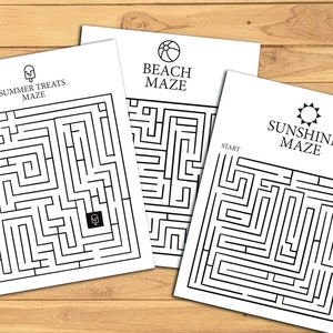 Maze Activities for Kids, Kid Activity Sheets, Summer Activity Pages ...