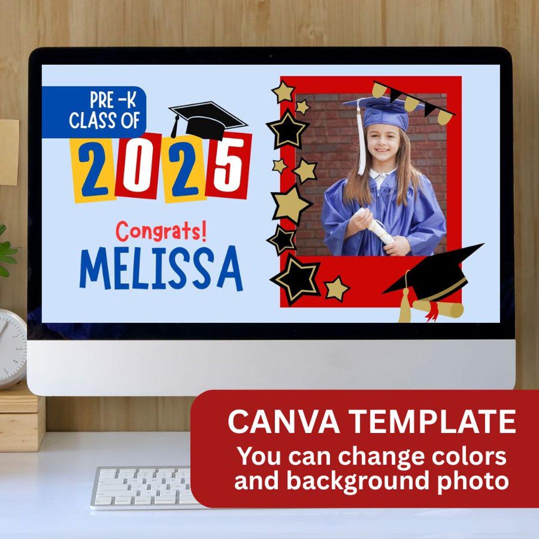 Pre-k Graduation Slideshow Template, Kindergarten Slideshow Canva ...