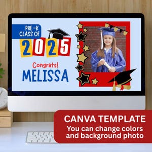 Pre-k Graduation Slideshow Template, Kindergarten Slideshow Canva ...