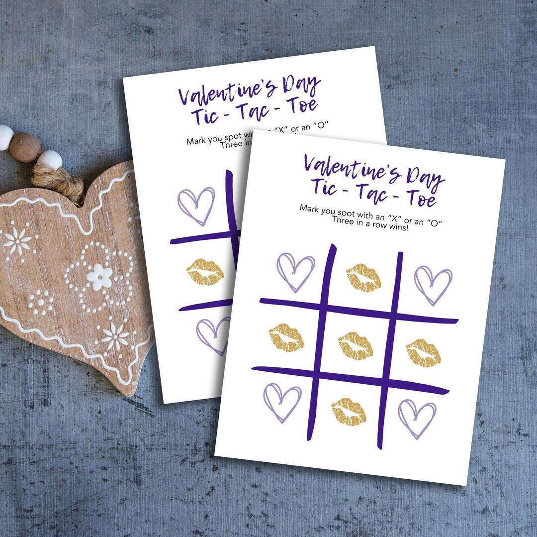 Tic Tac Toe Game Kids, Valentines Day Tic Tac Toe, Printable Tic Tac ...