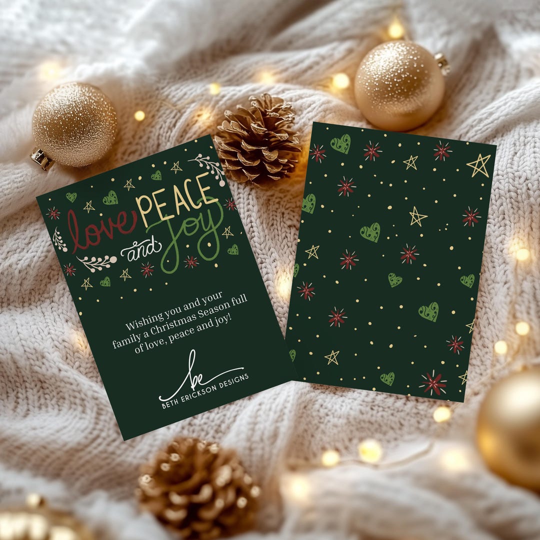 Logo Christmas Card Template, Business Christmas Card Template, Love ...