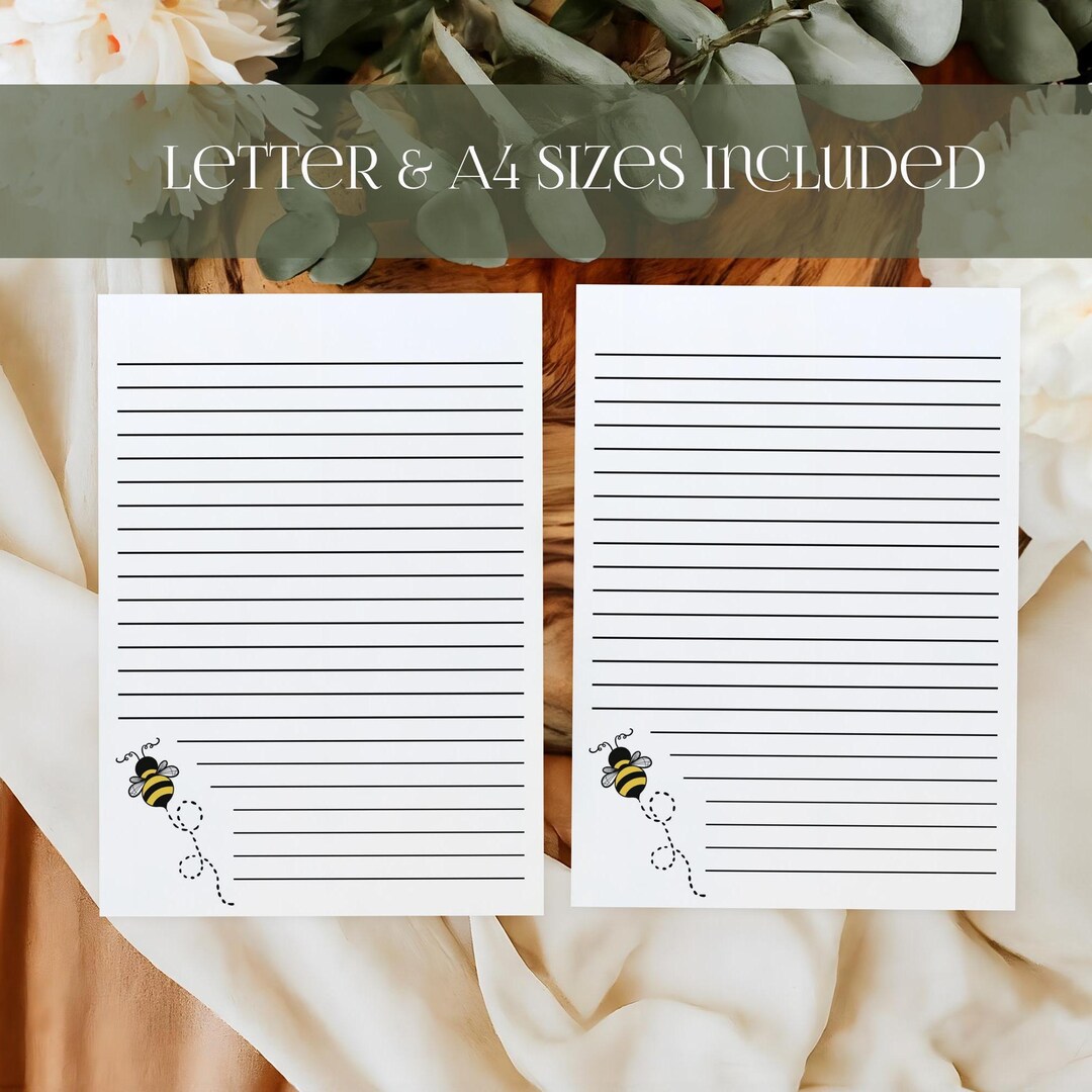 Printable Stationary Paper, Bumble Bee Stationery Printables ...