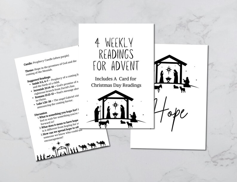 Advent for Kids, Advent Wreath Reading, Weekly Advent Scripture Cards ...