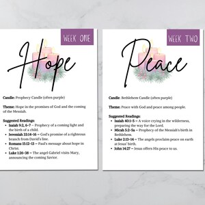 Advent Wreath Reading, Weekly Advent Scripture Cards, Advent Scripture ...