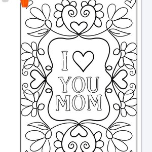 Printable Mothers Day Crafts for Kids, Coloring Card Kids, Coloring ...