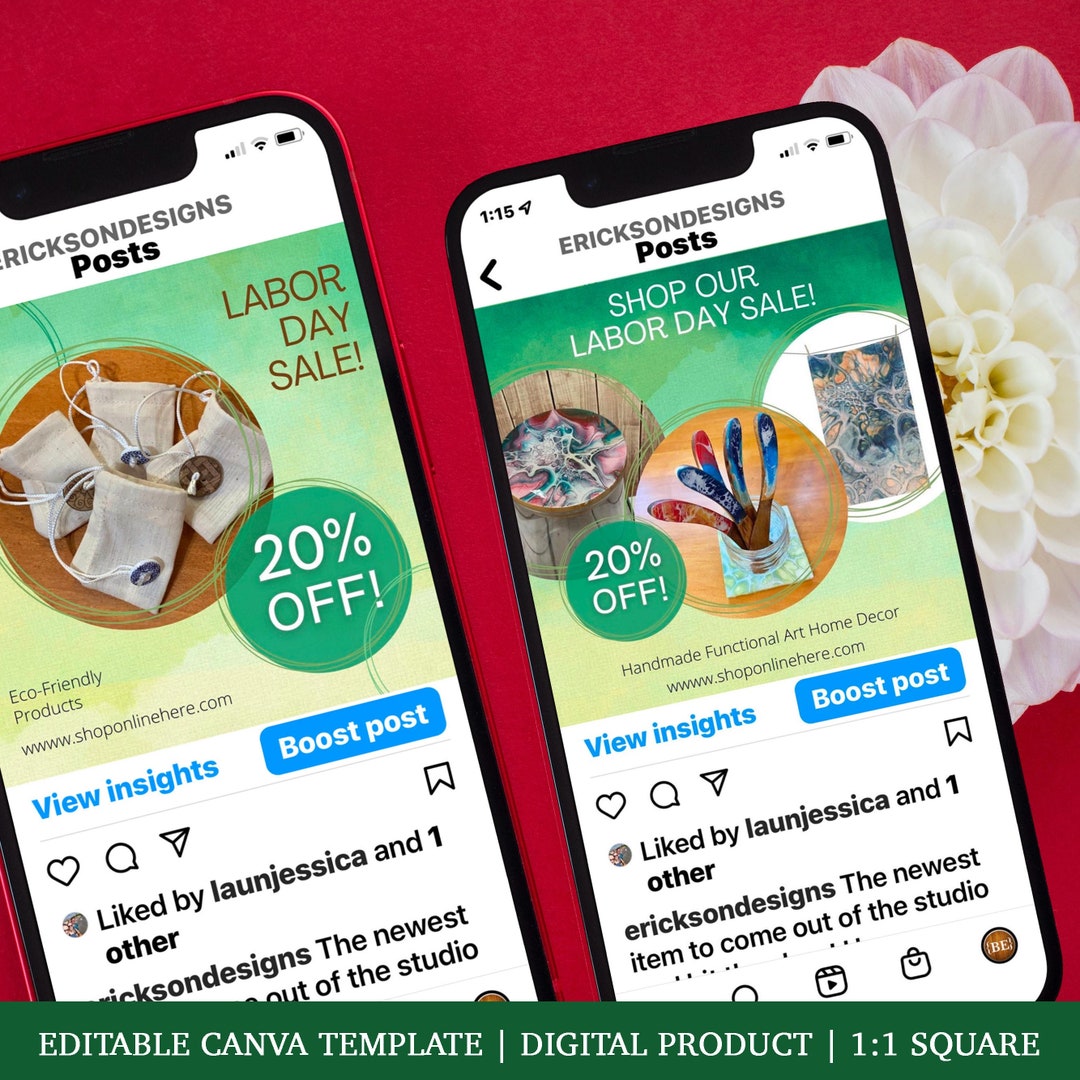 Canva TEMPLATE Social Media Sale Post, DIY, Editable, Customize, Square ...