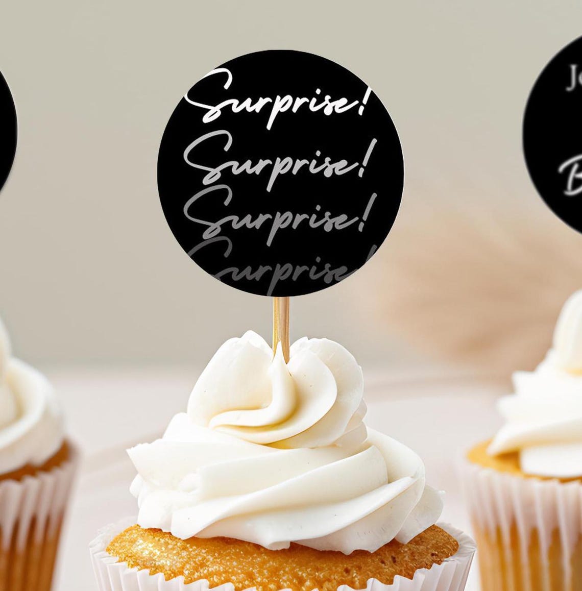 Cupcake Topper Template, Milestone Cake Topper, 20th Birthday Cupcake ...