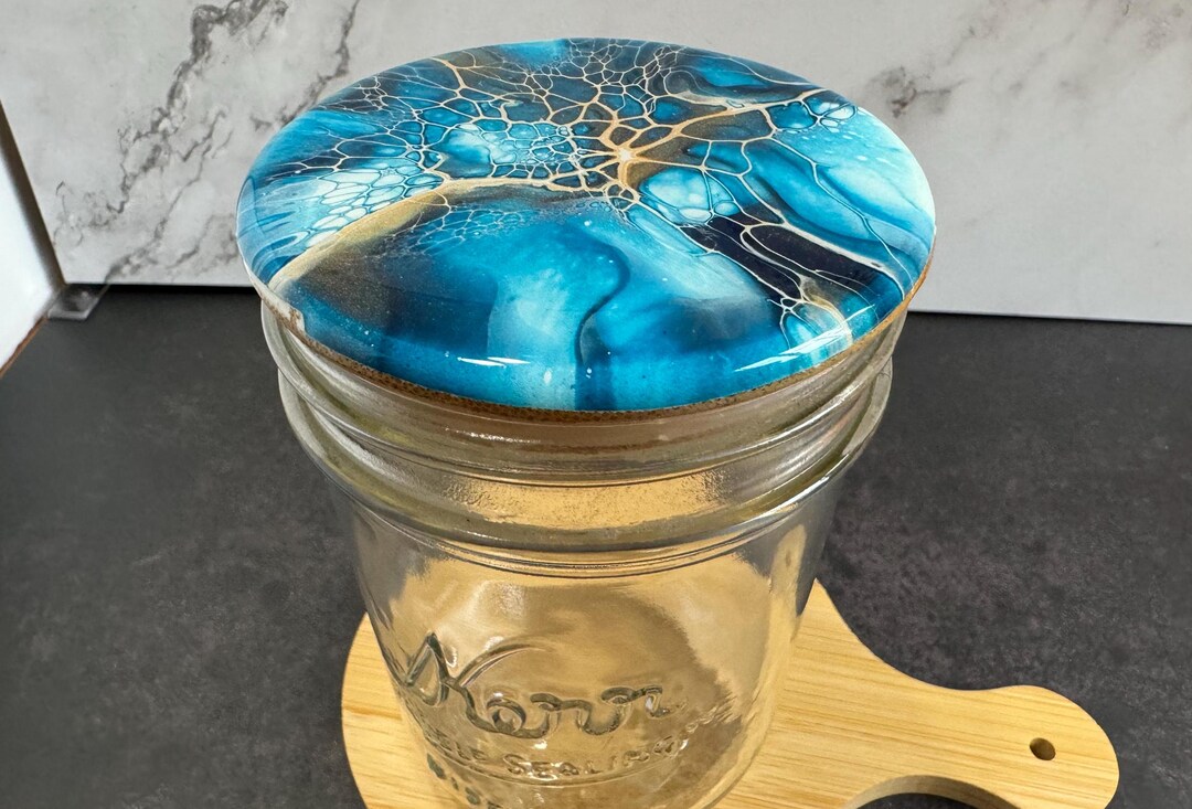 Decorative Mason Jar Lids, Painted Mason Jar Lid, Wide Mouth Mason Jar ...