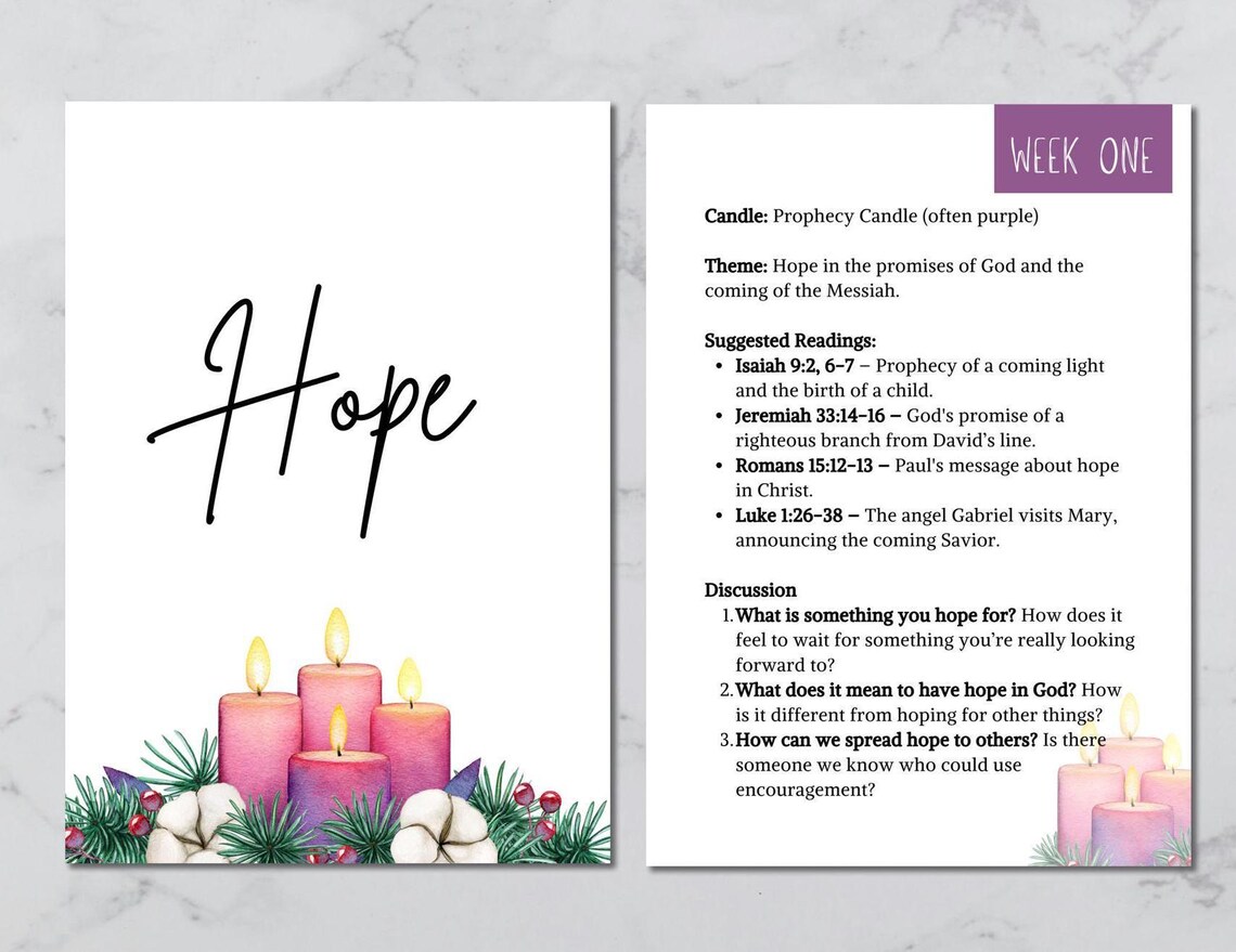 Kids Advent Devotional, Advent for Kids, Advent Wreath Reading, Advent ...