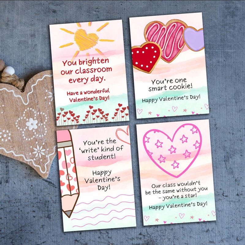 Teacher Valentine Card - Etsy