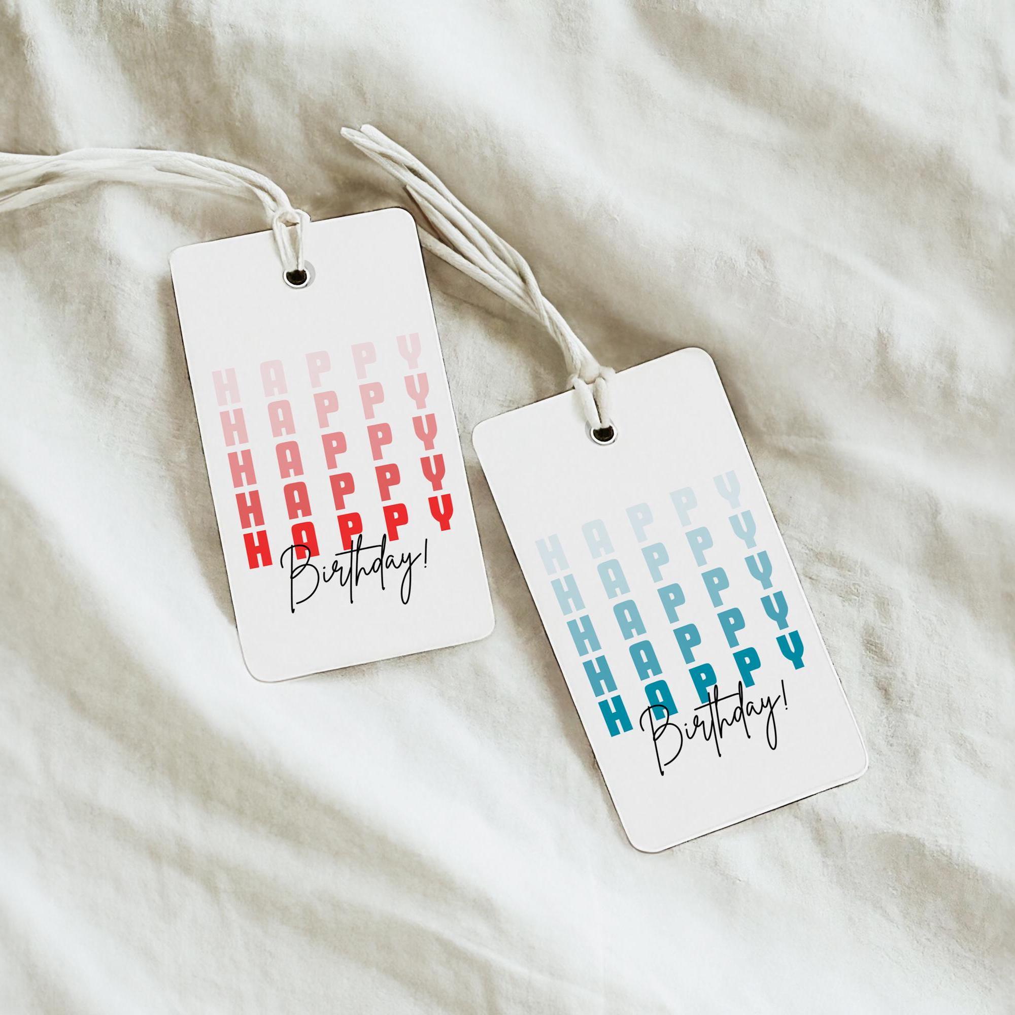 Birthday Gift Tag Printable, Birthday Tags Printable, Present Tags ...