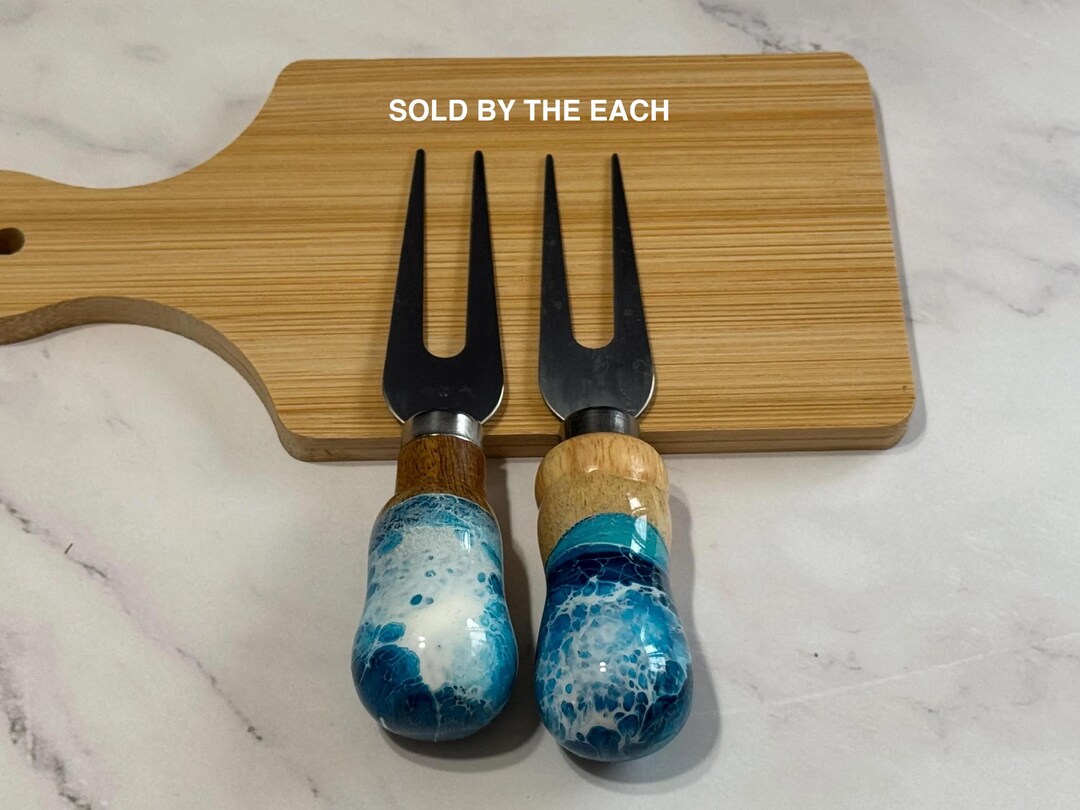 Charcuterie Utensils, Cheese Fork, Cheese Utensils Wooden Handles ...