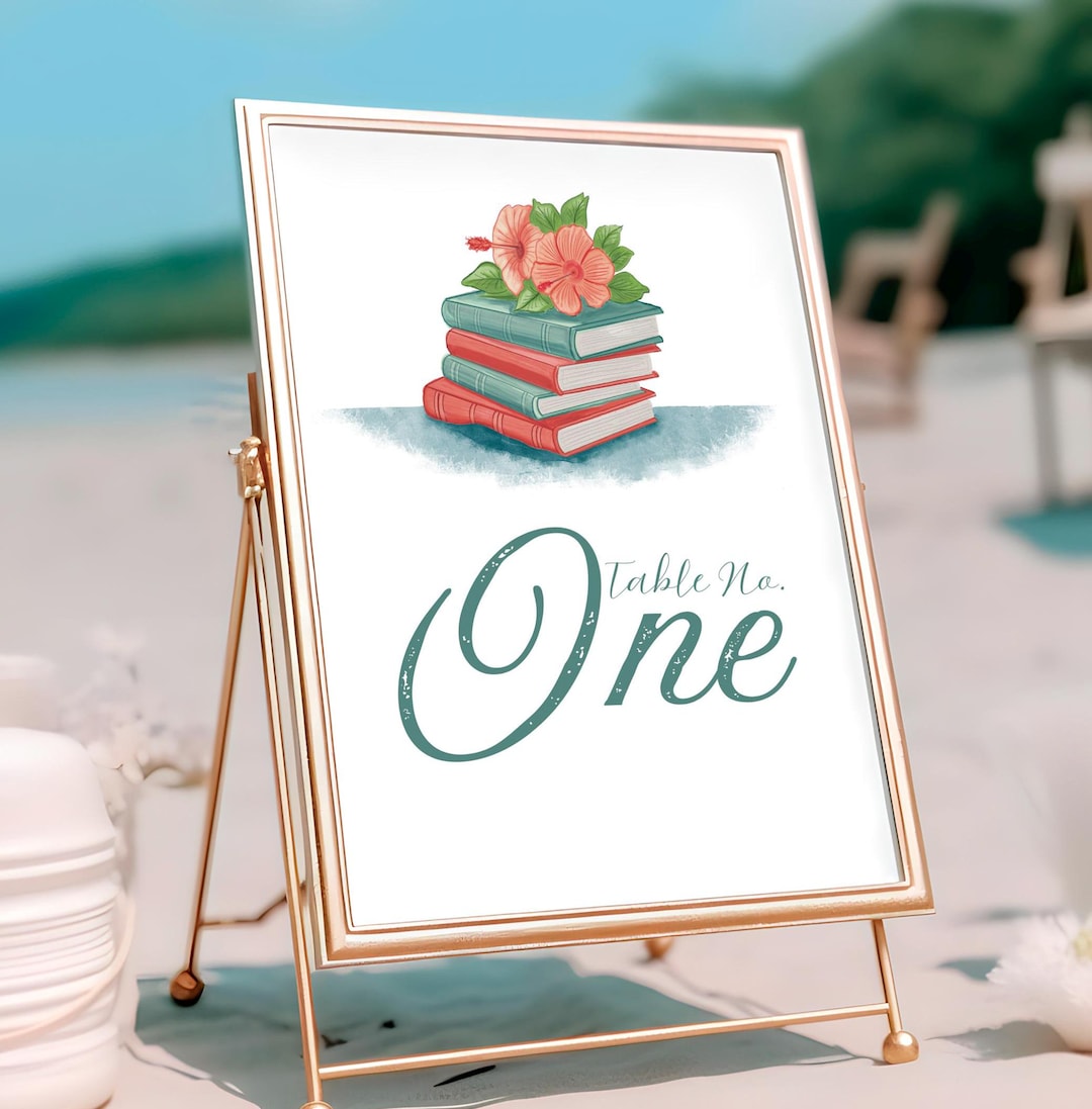 Table Numbers Wedding Books, Book Themed Table Numbers, Wedding Table ...