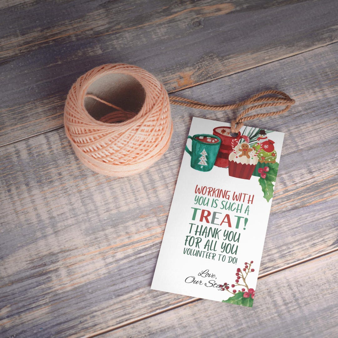 Volunteer Gift Tags Canva, Christmas Gift Tag Template, Christmas Gift ...