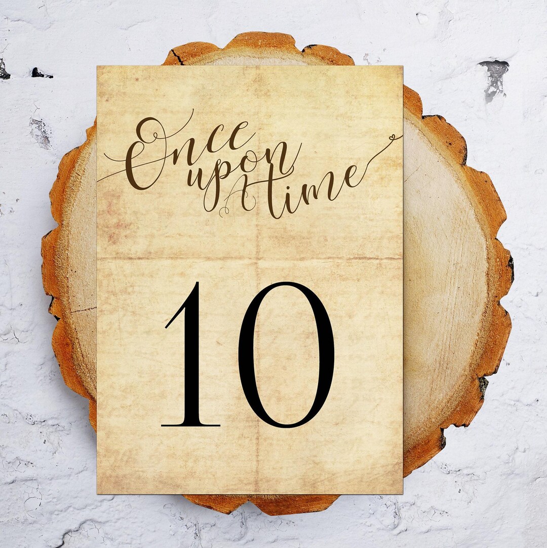 Story Book Table Numbers Wedding Printable, Wedding Table Numbers ...