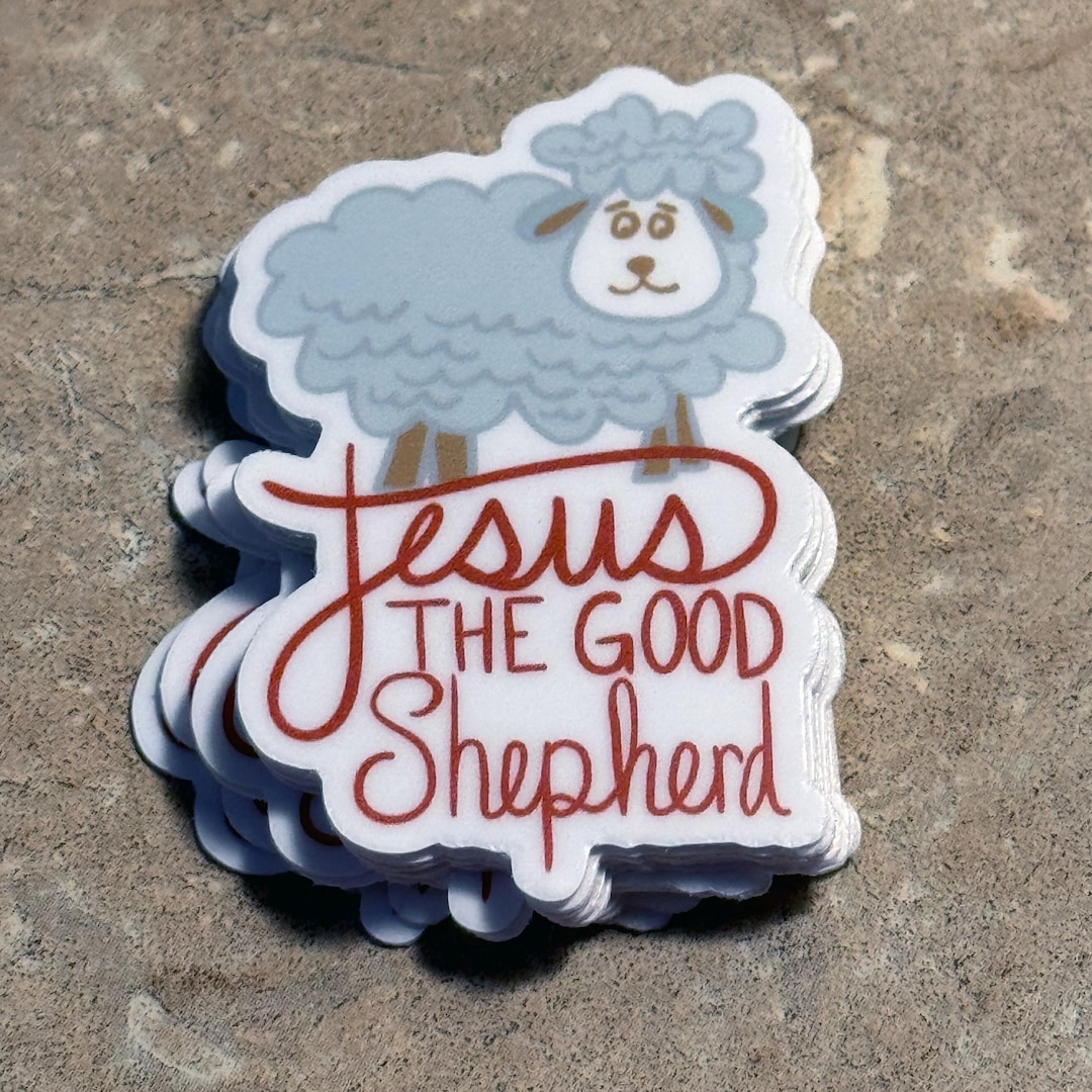 Jesus the Good Shepherd, Christian Water Bottle Stickers, Christian ...