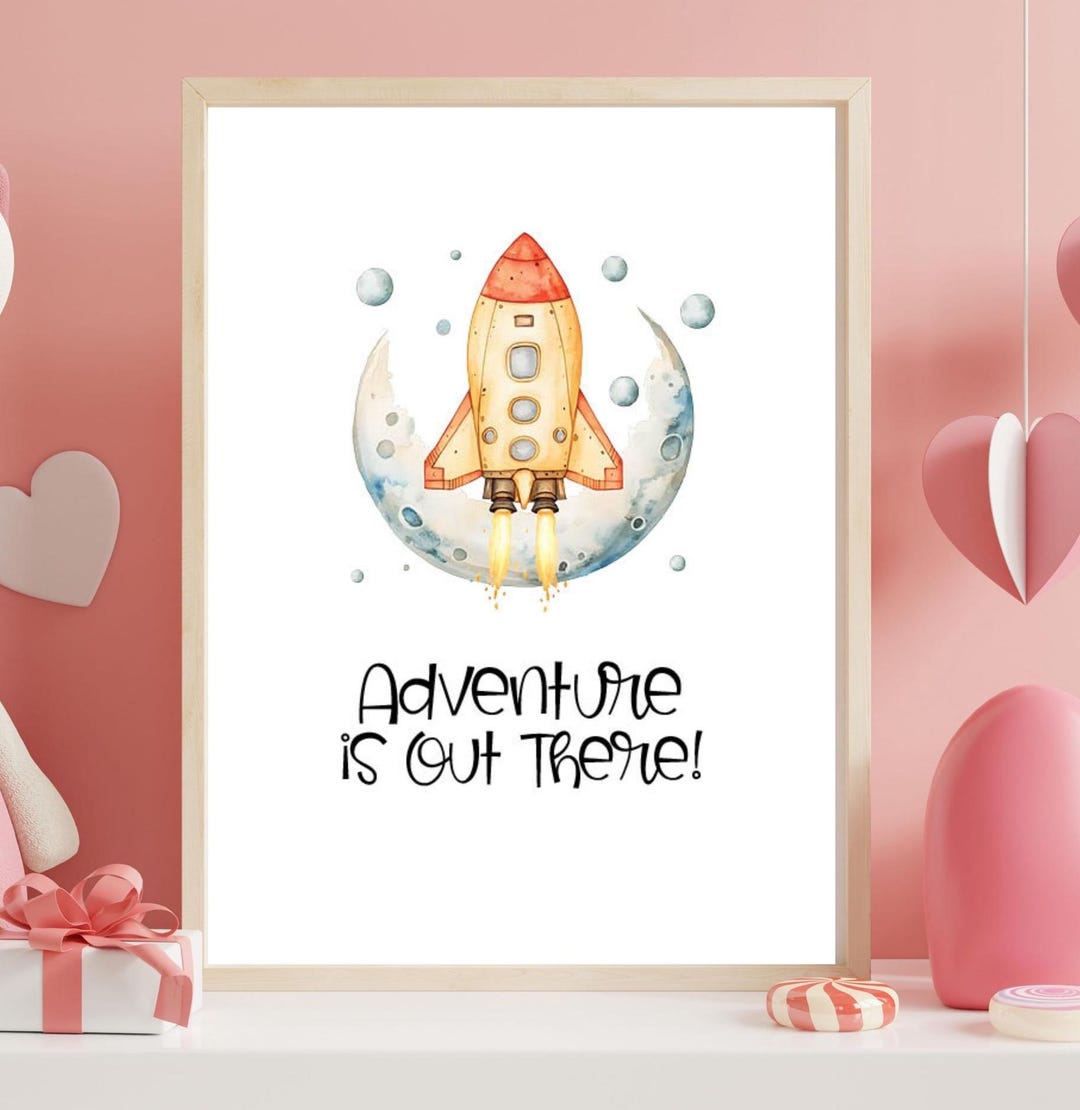 Space Themed Digital Downloads, Space Themed Room Decor Boys, Adventure ...