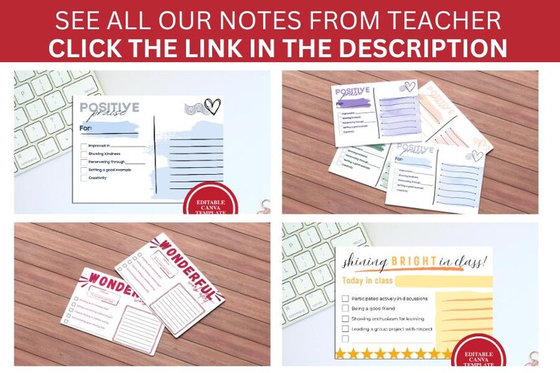 Positive Notes From Teacher Canva Template, From Teacher to Student ...