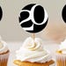 Cupcake Topper Template, Milestone Cake Topper, 20th Birthday Cupcake ...