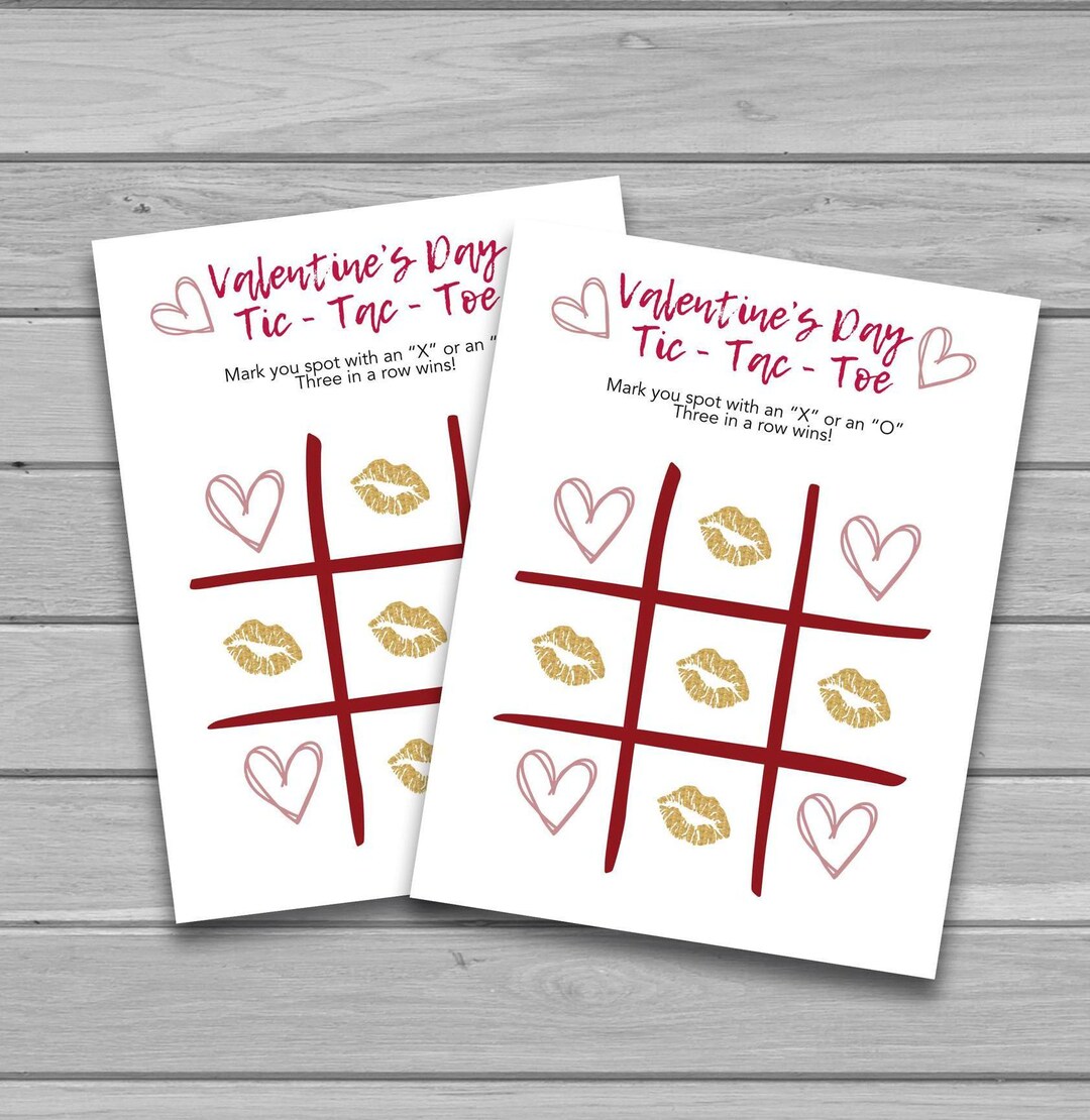 Tic Tac Toe Game Kids, Valentines Day Tic Tac Toe, Printable Tic Tac ...