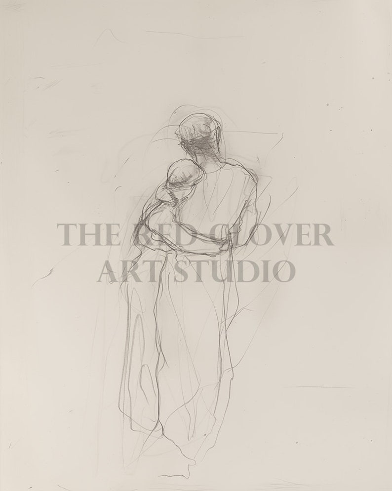 My Precious Child Sketch Classic Vintage Drawing Antique Home Decor ...
