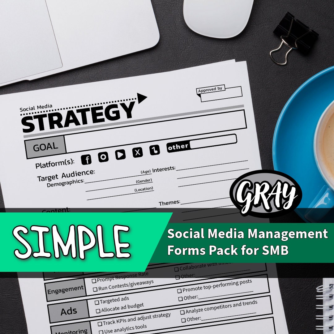 SIMPLE Social Media Forms Pack - Essential Tools for Small Business ...