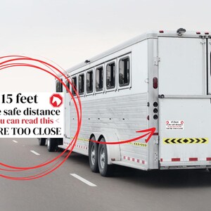 Trailer Stickers 3 Sizes, Safe Distance, Road Distance - Etsy