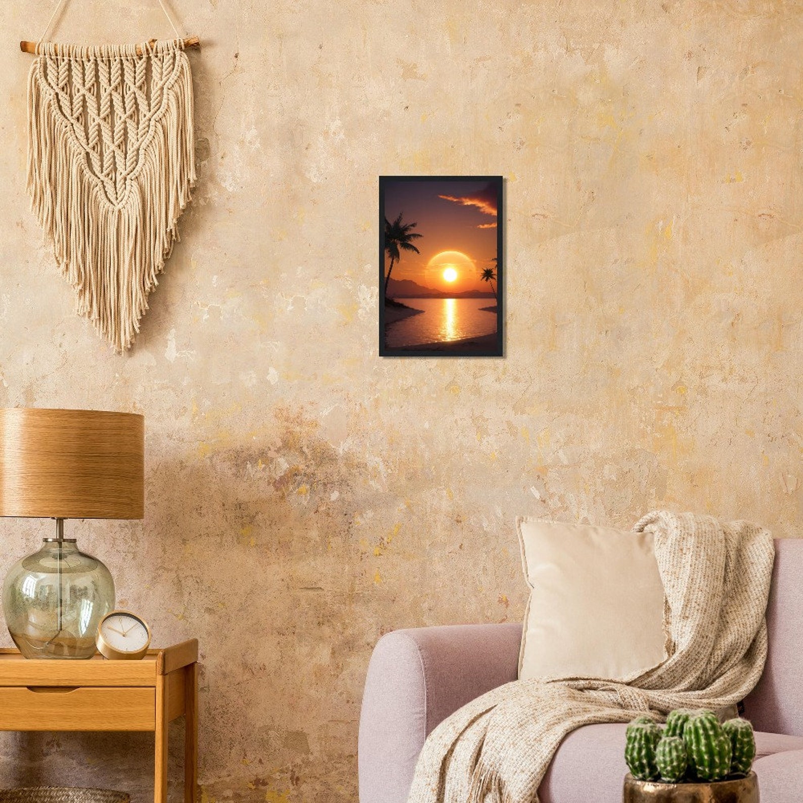 Sunset Wall Art, Sunset Beach Wall Art, Tropical Sunset Print, Tropical ...
