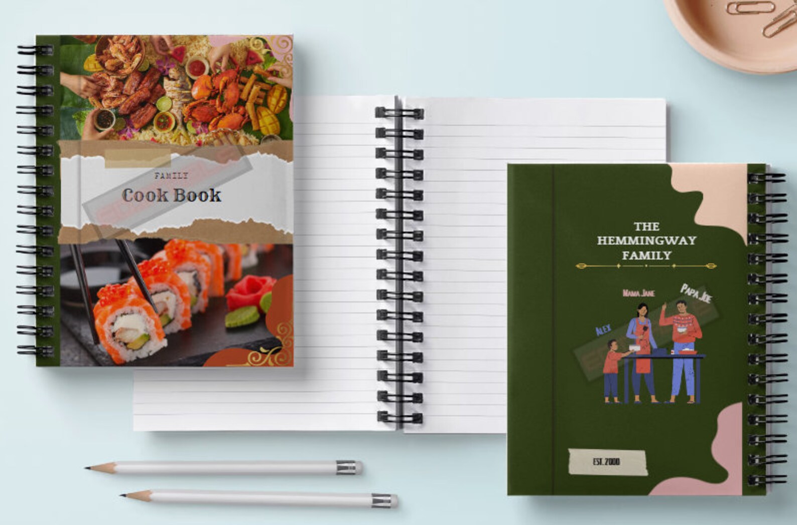 Family Recipe Book Cover Template - Etsy