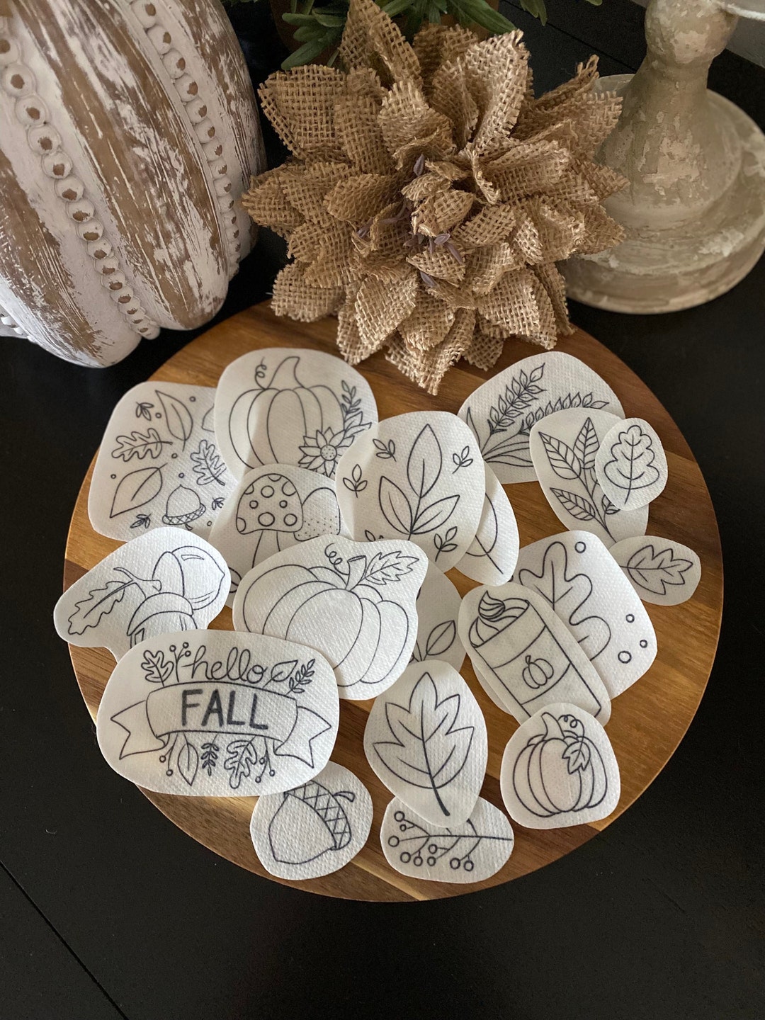 Hello Fall Stick and Stitch Embroidery Pattern | 19 Designs | Peel and ...