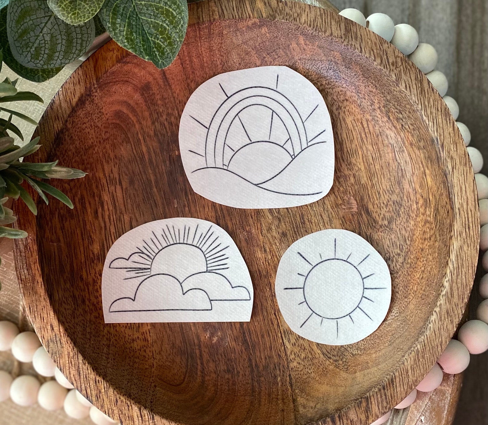 Sun and Rainbows Stick and Stitch Embroidery Pattern 12 Designs Peel ...