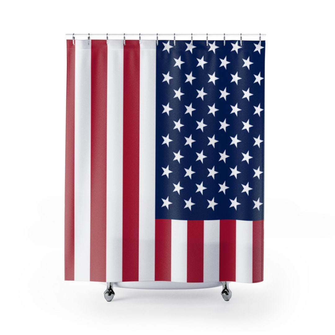 American Flag Shower Curtains - Etsy