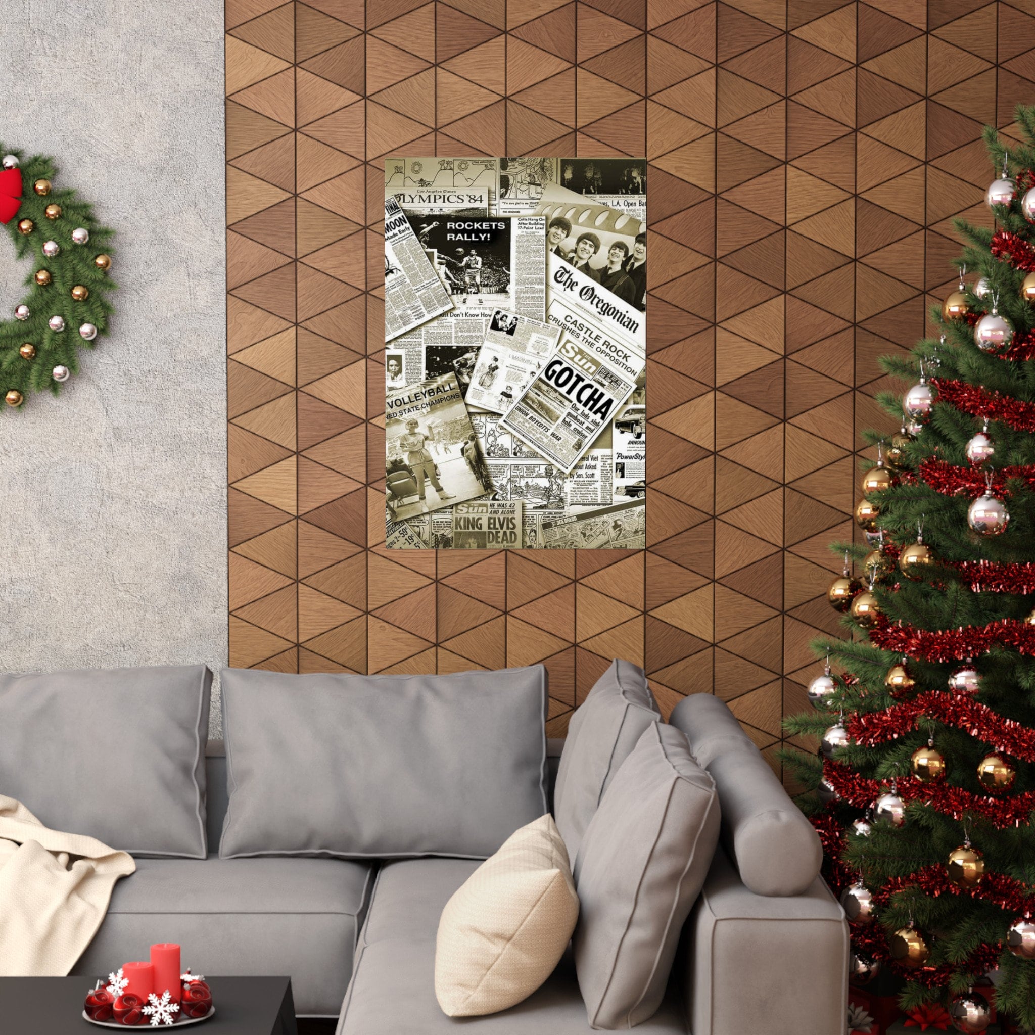 Newspaper Collage Vertical Posters - Etsy