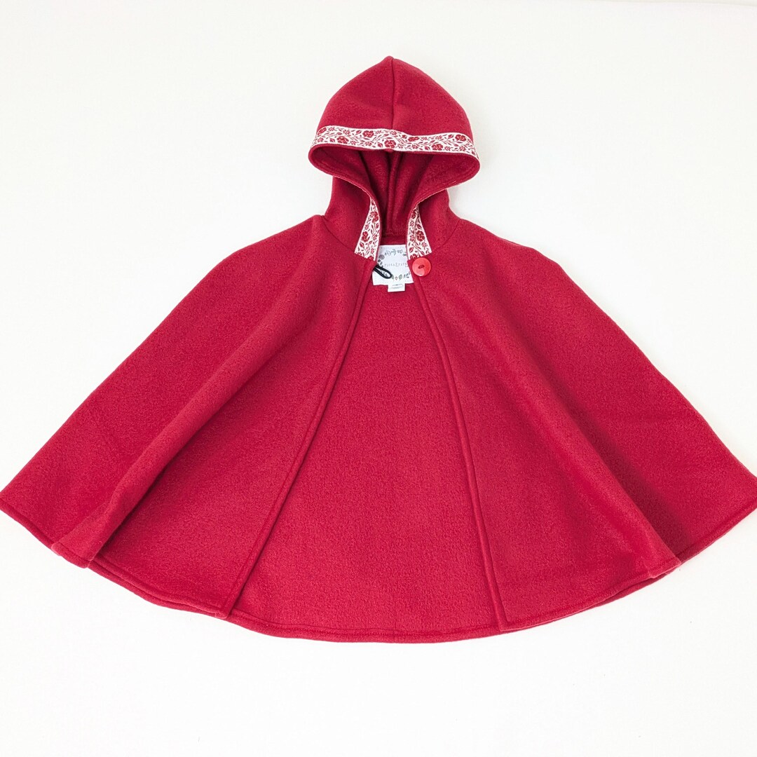 Red Woodland Fairy Cloak, Spring Car Seat Poncho, Adaptive Wheelchair ...