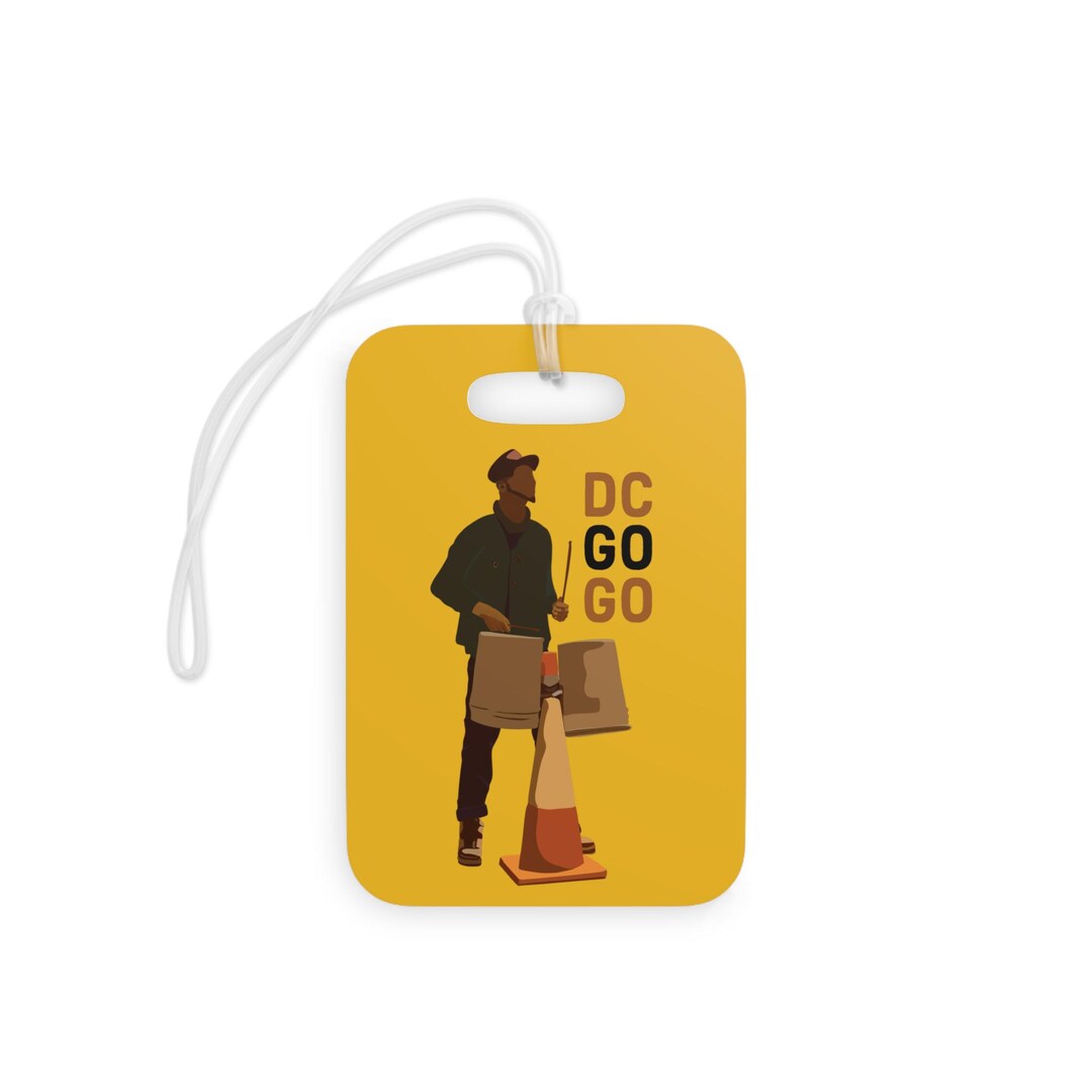 DC Gogo Bucket Drummer Luggage Tag: Yellow Travel Accessories - Etsy