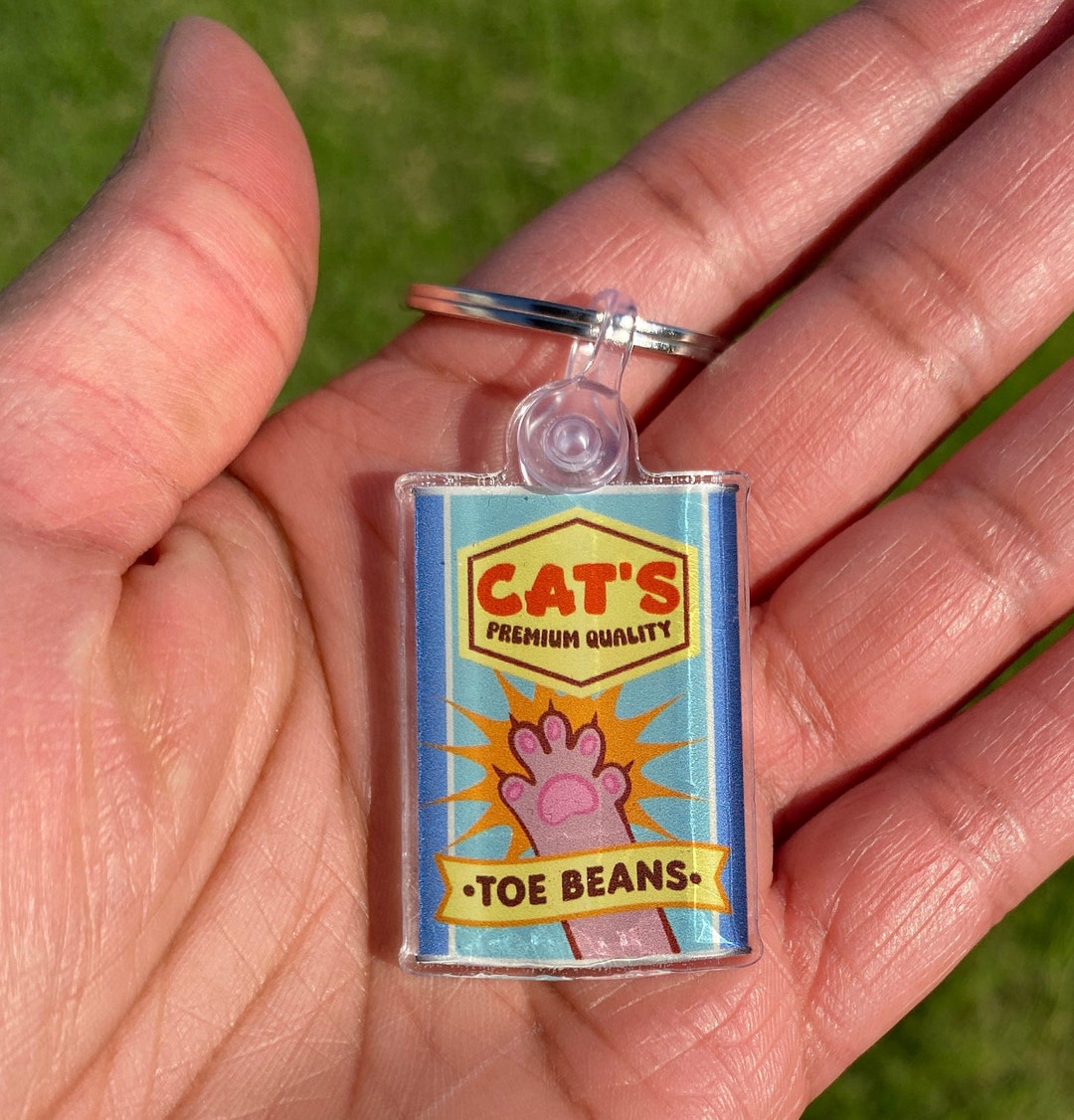 Can of Toe Beans Keychain - Etsy