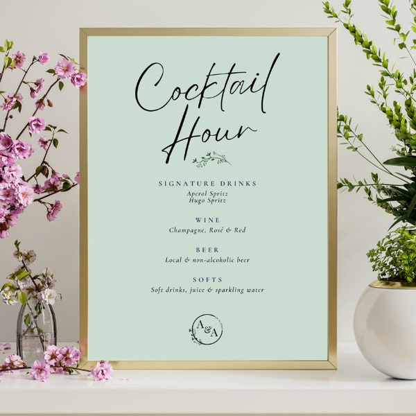 Cocktail Hour Sign - Etsy