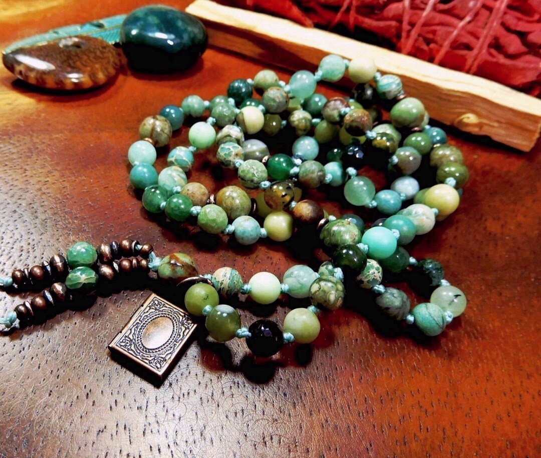 Grow Untamed Personal Growth 108 Bead Meditation Mala Necklacegemstone ...