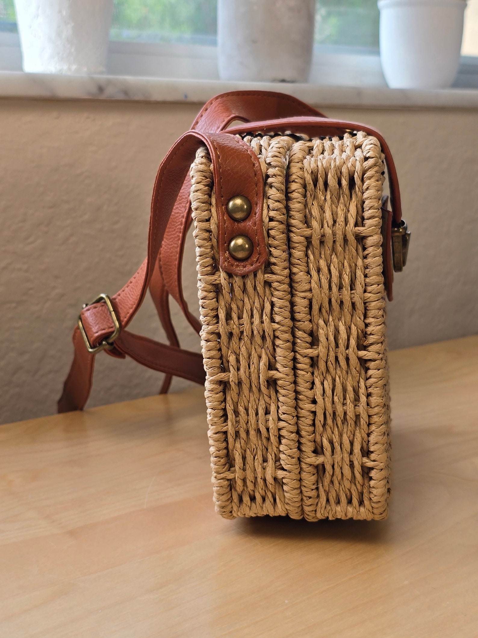 Handmade Raffia Straw Woven Shoulder Crossbody Bag Purse - Summer Beach ...