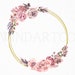 Watercolor Floral Frame Png, Rose Wreath Clipart, Pink Flower Wreath ...