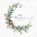 Watercolor Christmas Wreath Clipart: Holly PNG Frame (digital Download ...