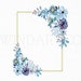 Watercolor Blue Flower Wreath Set, Blue Flower Clipart Png, Botanical ...