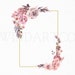 Watercolor Floral Frame Png, Rose Wreath Clipart, Pink Flower Wreath ...