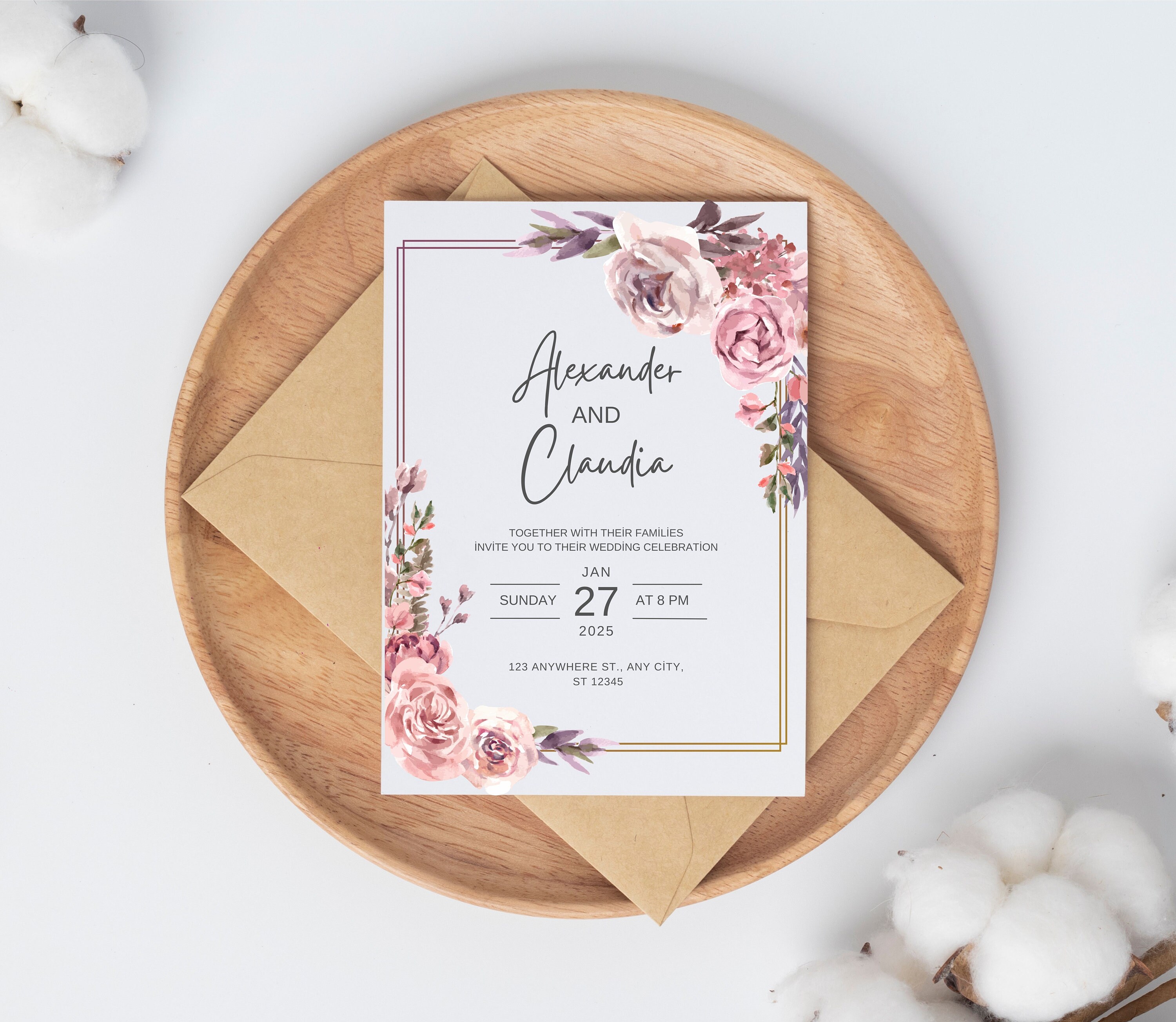 Watercolor Floral Frame Png, Dusty Wreath Png, Flower Wreath Clipart ...